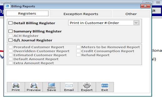 You will then see the reports screen.